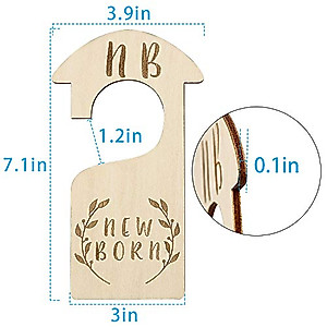 Premium Wood Baby Closet Dividers,Set of 7,from Newborn to 24 Month,Baby Closet Organizers,Nursery Decor,Baby Clothes Organizers (Style-3)
