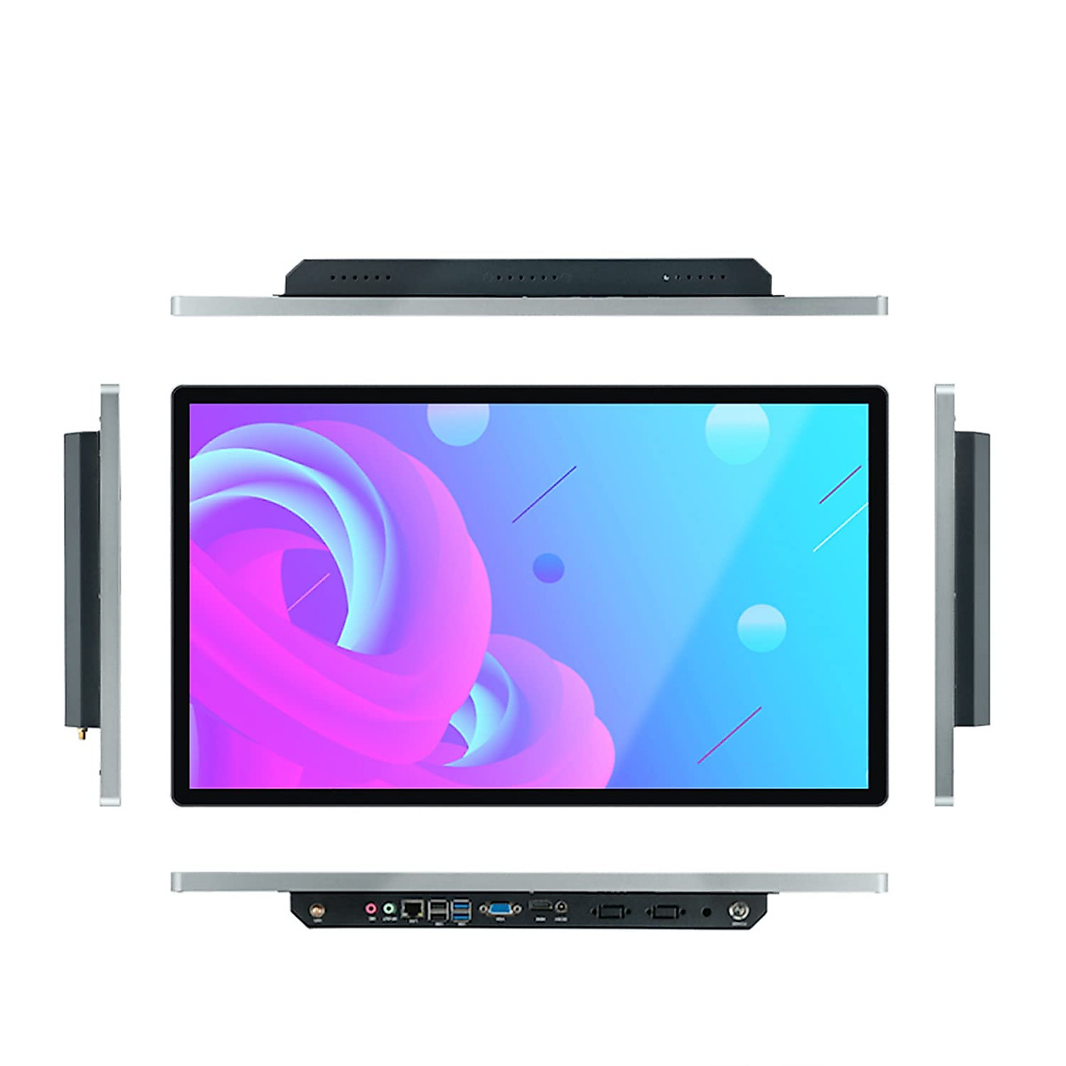 TouchWo 21.5 inch Touch Screen All-in-One Industrial PC, i7, 8GB RAM, 256G ROM, 16:9 FHD 1080P, Windows 10, Smart Board for Classroom, Meeting & Game, USB, VGA & HD-MI Monitor