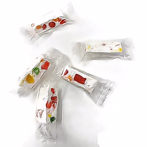 Nougat Jubes, Soft Chewy Nougat Jujube Candy with Fruity Jelly Beans, Bulk Gift Bags (One Pound)