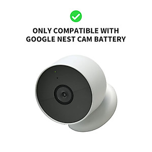 Anti-Theft Mount for Google Nest Cam(Battery), Anti-Drop Waterproof Camera Protective Cover with Security Chain Cable,Lock Accessories for Google Nest Cam Outdoor/Indoor, Battery (Camera Not Included)