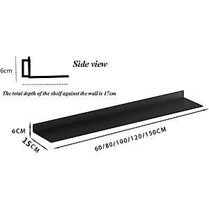 Floating Shelves Light-Emitting Shelves, Wall Hanging Creative Bookshelf Floating Wall Mounted Display Shelves Built-in Illuminated LED Light Easy to Install,120CM