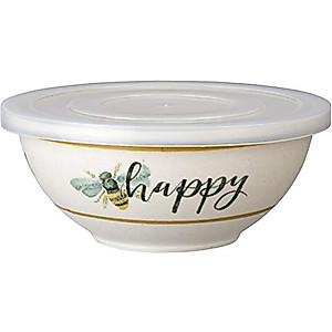 Primitives by Kathy Melamine Bowls & Lids, Set of 3, Bees