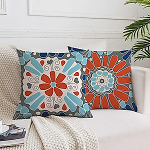 Mimkus Outdoor Waterproof Pillow Covers 18x18 Set of 4 Decorative Throw Pillow Covers Boho Geometric Cushion Covers for Couch Garden Patio Home Decor