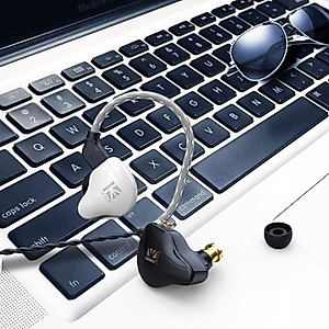 YINYOO KBEAR KS1 in Ear Monitor Bass Earbuds Wired Earbuds,Clear Sound Stereo Headphones, Vocals Forwards High Resolution Noise Canceling Earphones, Dual Magnectic Circuit Dynamic Detachable Cable