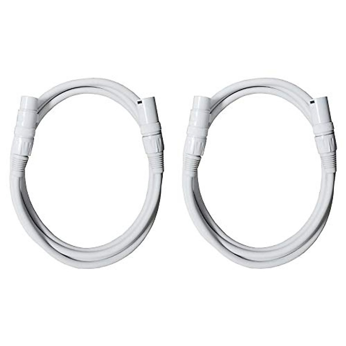 Audio2000'S E80106P2 Two-Pack 6-Feet XLR Female to XLR Male White-Color Balanced Audio/Recording/Microphone Cables