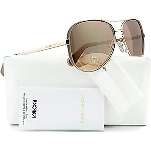 Michael Kors MK5004 Chelsea Aviator Sunglasses Rose Gold w/Gold Mirror (1017/R1) MK 5004 1017R1 59mm Authentic