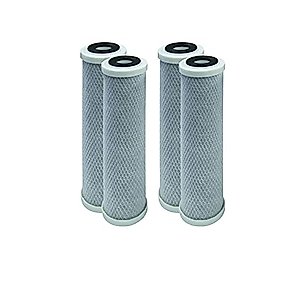 CFS – 4 Pack Activated Carbon Block Water Filter Cartridges Compatible with Rainsoft 21179 Model – Removes Bad Taste & Odor – Whole House Replacement Filter Cartridge – Universal 10" Filter Cartridge