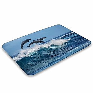 Happy Dolphin Kitchen Mat and Rugs Cushioned Anti-Fatigue Kitchen mats 16"x 24"Non Slip Waterproof Kitchen Mats and Rugs for Kitchen Floor Home Office Sink Laundry