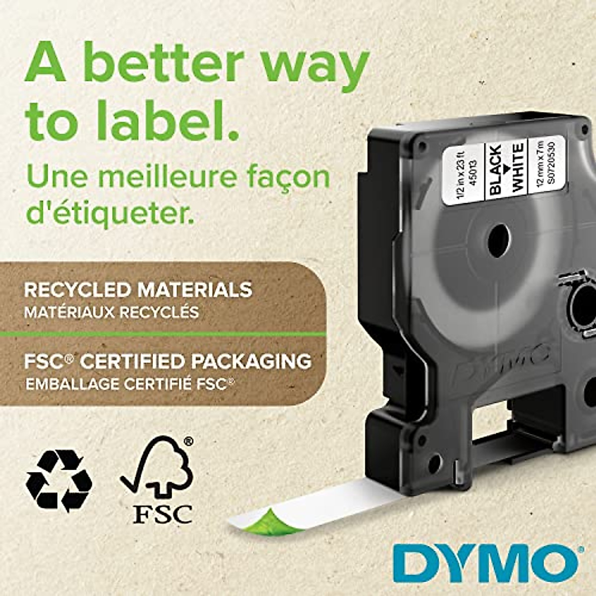 DYM43610 - Dymo D1 Standard Tape Cartridge for Dymo Label Makers