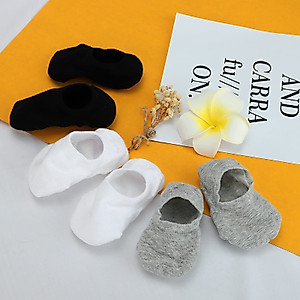 KEREDA 10 Pairs Kids No Show Socks for Girls Boys Low Cut Socks 7-9 Years White