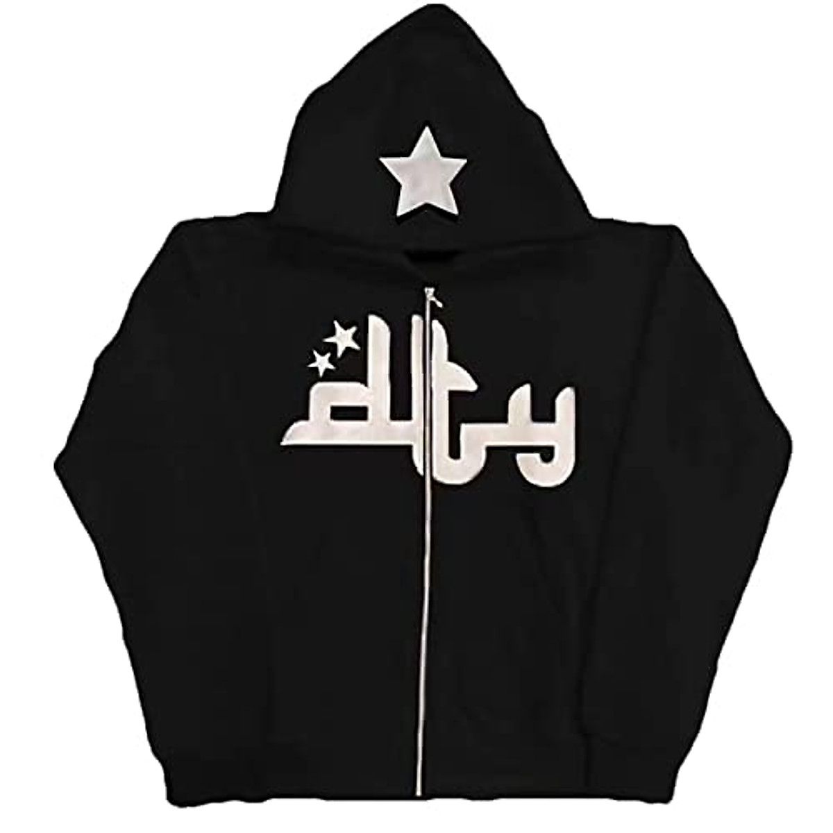 FantasyGears Y2K Full Zip Up Hoodie Women Men Vintage Goth Emo Jacket Grunge Oversized Clothes Sweatshirts Streetwear