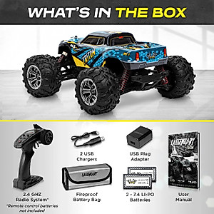 LAEGENDARY 1:20 Scale 4x4 Off-Road RC Truck - Hobby Grade Brushed Motor RC Car with Batteries, Waterproof Fast Remote Control Car for Adults