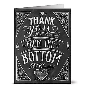 Note Card Cafe Thank You Cards with Kraft Envelopes | 36 Pack | Rustic Chalkboard Thank You | Blank Inside, Glossy Finish | for Greeting Cards, Occasions, Birthdays, Gifts