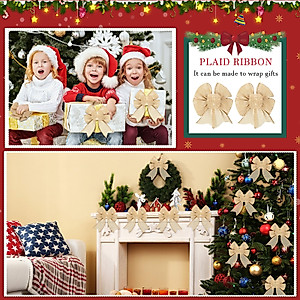 Waydress Natural Burlap Ribbon Burlap Edge Fabric Craft Ribbon for Bow Wreath Tree DIY Decor Outdoor Wedding Home Christmas Party Decoration(1.5 Inch x 50 Yard,Natural)