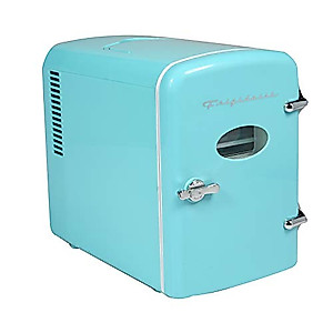 Frigidaire EFMIS175-BLUE Portable Mini Fridge-Retro Extra Large 9-Can Travel Compact Refrigerator, Blue, 6 Liters