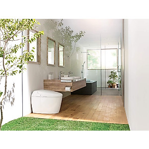 TOTO MS988CUMFG#01 NEOREST RH Dual Flush 1.0 or 0.8 GPF Toilet with Intergeated Bidet Seat and EWATER White-MS988CUMFG, Cotton White