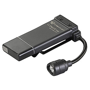 Streamlight 61125 ClipMate 70-Lumen USB Rechargeable Clip-On Light, with White and Red LEDs, Black