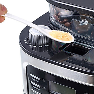 ROLTIN Coffee Machine Coffee Maker 15-Cup Coffee Makers with Timer Mode And Auto-Off Function Grind Coffee Machine with Removable Filter Basket Stainless Steel Black