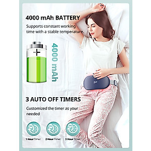 Slimpal Heating Pad for Period Cramps&Back Pain, FSA HSA Eligible, Plus-Sized Electric Heating Pad, Portable Menstrual Heat Belt Pain Relief, 3 Timer Auto Off Setting, Gift for Girls Women Wife, Navy