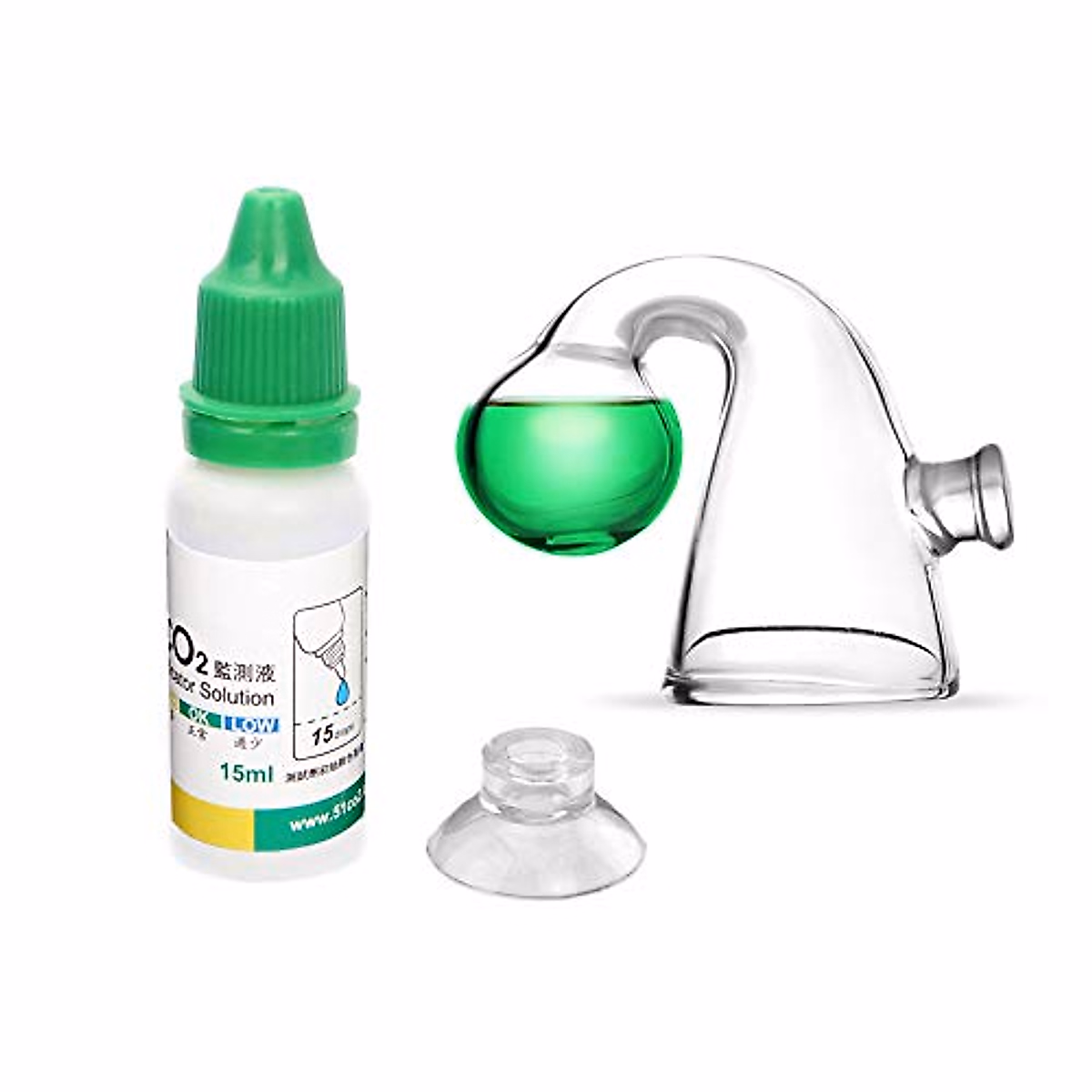 FZONE Aquatic CO2 Glass Drop Checker PH Momitor for Aquarium Plant Fish Tank Test CO2 Kit