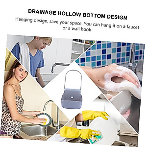 Alipis 6 Pcs Sponge Holder Sink Sponge Sink Drying Rack Dry Soap Holder Soap Draining Dish Storage for Dish Sponge Stainless Steel Sink Sponge Storage Rack Faucet Drain Pan