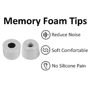 A-Focus [8 Pairs] WF-1000XM4 Ear Hooks Tips 【 Memory Foam & Silicone 】 Soft Replacement Comfortable Earbud Tips Wingtip Compatible with Sony WF-1000XM4 WF-1000XM3 WF-C500, 23515H Silver