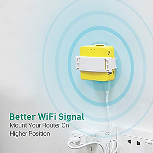 GL.iNet WiFi Router Holder Wall Mount with Screws, Compatible with GL-AR150, GL-AR150-Ext, GL-AR300M, GL-AR300M-Ext, GL-MT300N-V2 Mini Router, Networking Device Bracket, Easy to Install (White)