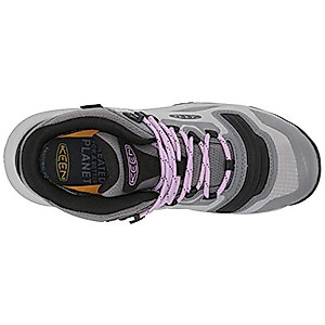 KEEN womens Tempo Flex Mid Height Lightweight Waterproof Hiking Boot, Steel Grey/African Violet, 8.5 US