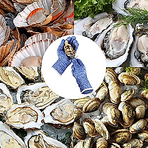 Oyster Shucking Knife and Gloves Set, Oyster Opener Tool Kit with 1 Pair of Cut Resistant Level 5 Protection Gloves, and Clam Oyster Knife Shucker with Safety Hand Guard, Seafood Tools Gift Set