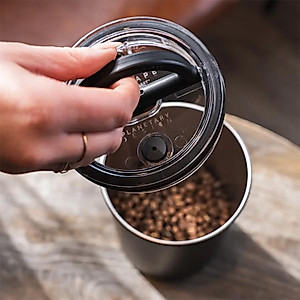 Airscape Inner Lid Upgrade with Fresh Port and Degassing Valve - Fits Small and Medium Stainless Steel Airscape - Extend Freshness with Argon Flush Inert Gas Insertion Valve and Off Gas Umbrella