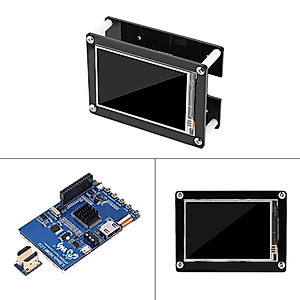 fosa 1080P 60fps 3.5 inch HDMI LCD Screen Display for Raspberry Pi 3 Mode B+,3 Mode B, Pi 2 Model B, Pi Model B+, Pi Model A+ IPS Wide Viewing Angle Display with Black Acrylic Protective Case