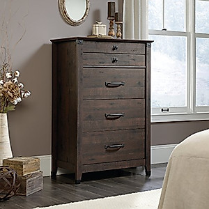 Sauder Carson Forge 4-Drawer Chest, Coffee Oak finish