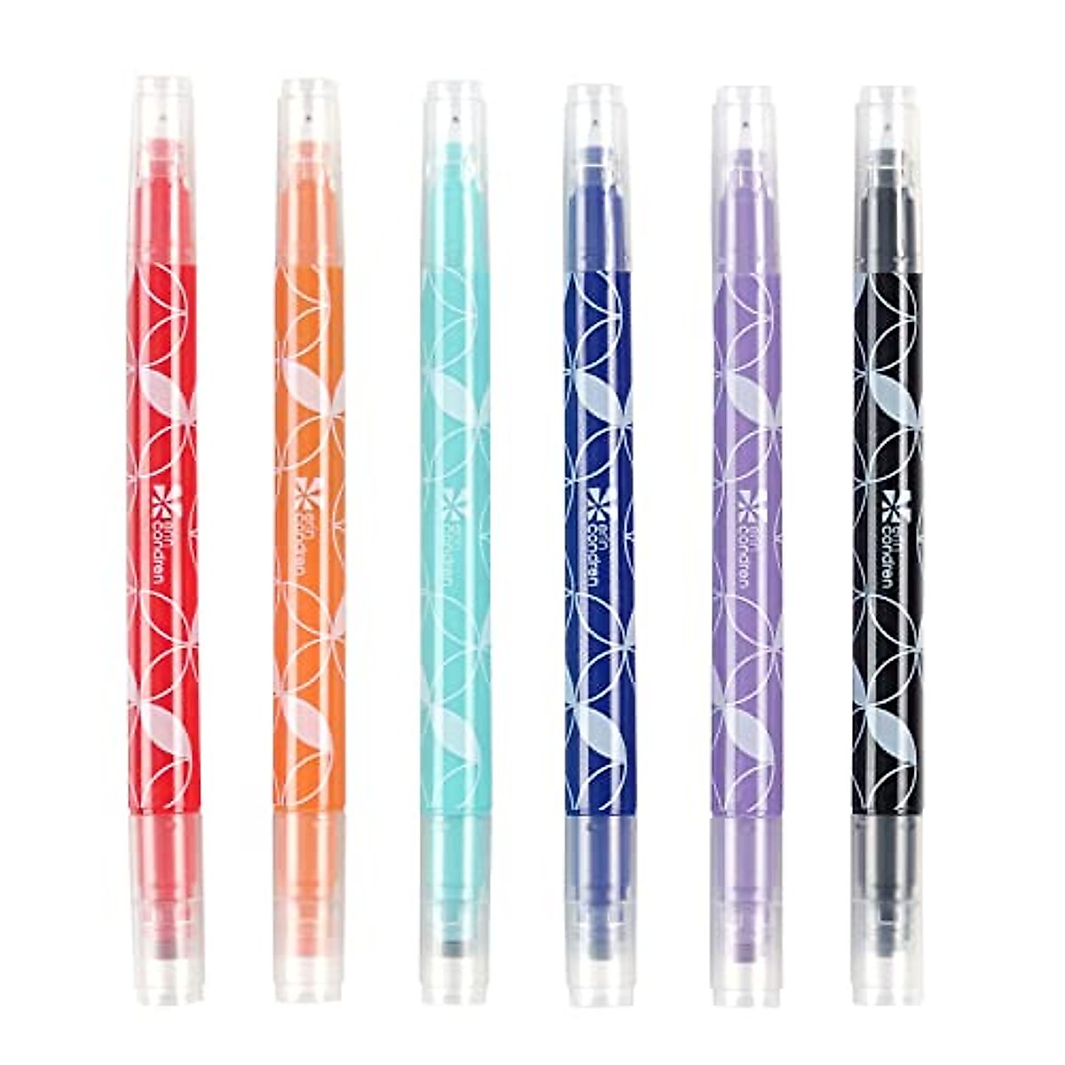 Erin Condren Dual-Tip List Markers - Teacher Organization - 6 Pack - Stamp Important Notes, Highlight Student's Answers and Check Off To-Do Lists! Teaching Essentials