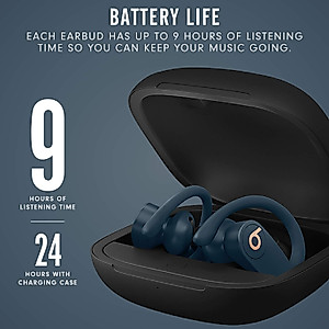 Powerbeats Pro Wireless Earphones - Apple H1 Headphone Chip, Class 1 Bluetooth, 9 Hours of Listening Time, Sweat Resistant Earbuds, Built-in Microphone - Navy