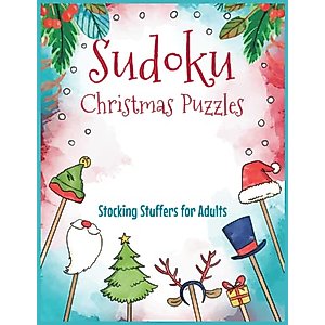 Stocking Stuffers for Adults: Sudoku Christmas Puzzles: Fun Holiday Brain Game & Activity for Family With Full Solutions, Puzzle Workbook gift for Women Men Seniors and all Puzzle Fans!