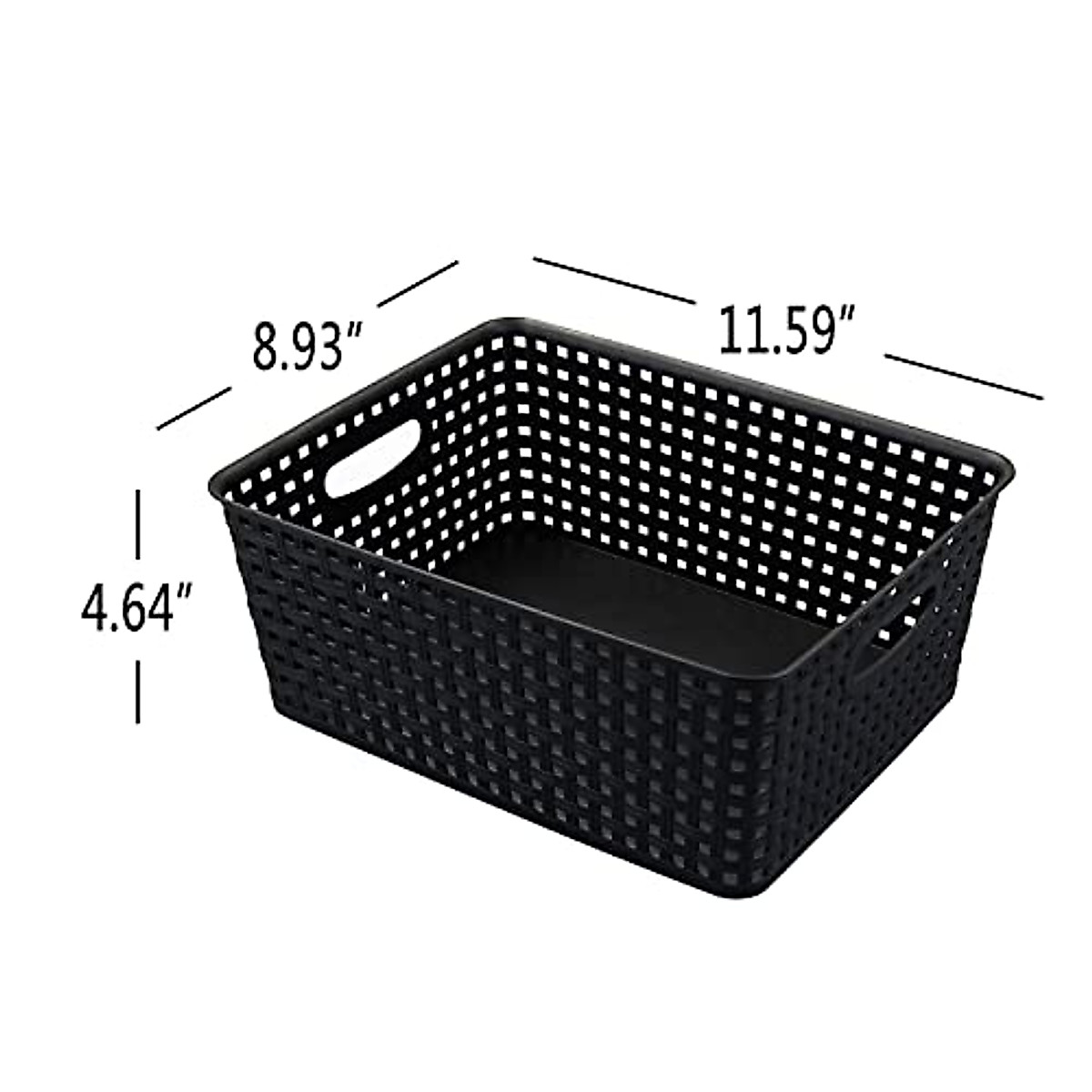 Joyeen Plastic Weave Baskets, Cupboard Storage Bins, 4 Pack