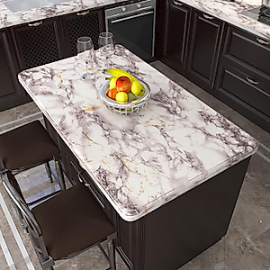 VIOPVERY White Marble Wallpaper Peel and Stick 15.7"x393" White Wall Paper Pull and Stick Contact Paper for Countertops Waterproof Self-Adhesive Marble Contact Paper for Kitchen Desk Cabinet Decor