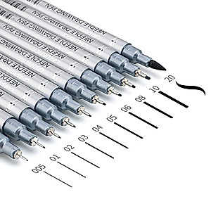 MISULOVE Fine Point Multi-Liner Pens - 10 Pack Set, Ideal for Anime Sketching, Bible Journaling, and Fine Line Drawing for Versatile Artistic Applications