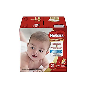 Huggies Little Snugglers Diapers, Size 2, 72 Count (Packaging May Vary)