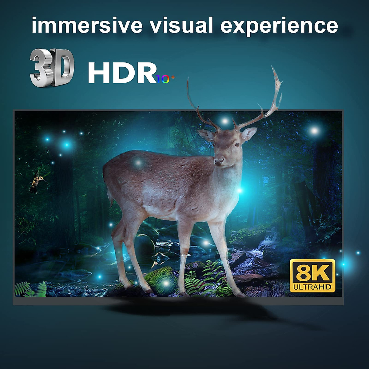 Android TV Box 12.0 RK3318 2GB 16GB TV Box Support HLG Mode 3D 4K Resolution and HDR10 Android Box with 2.4G 5G WiFi BT4.0 with Backlit Keyboard 1