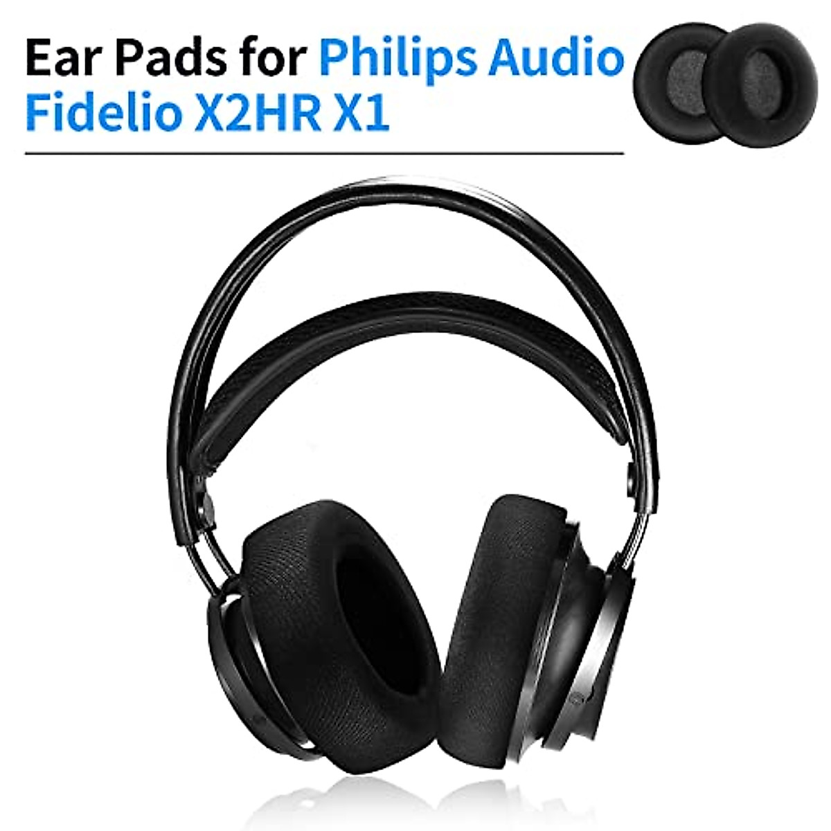 Replacement Ear Pads for Philips Audio Fidelio X2HR X1 Headphones/Philips Fidelio X3 Wired Headphones Ear Cushions Cover (for Philips Audio Fidelio X2HR X1)