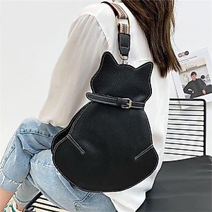 Put On The Cat Bag,Cat Shaped Crossbody Bay,Womens Cat Purse Chic Clutch Bags (DARK BROWN)