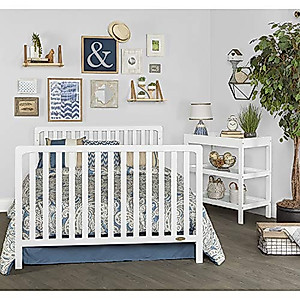Dream On Me Ridgefield 5-in-1 Convertible Crib in White, Greenguard Gold Certified