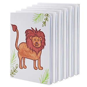 Blank Hardcover Sketchbooks, 18 Sheets Each (6 x 8 In, 6 Pack)