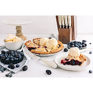 Yatoshi 12 Piece White Knife Block Set - Pro Kitchen Knife Set Ultra Sharp High Carbon Stainless Steel with Ergonomic Handle