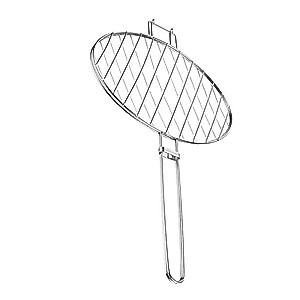 JAHH 1PC Stainless Steel Barbecue BBQ Grill Basket Double Fish Grilling Basket for Outdoor Cooking