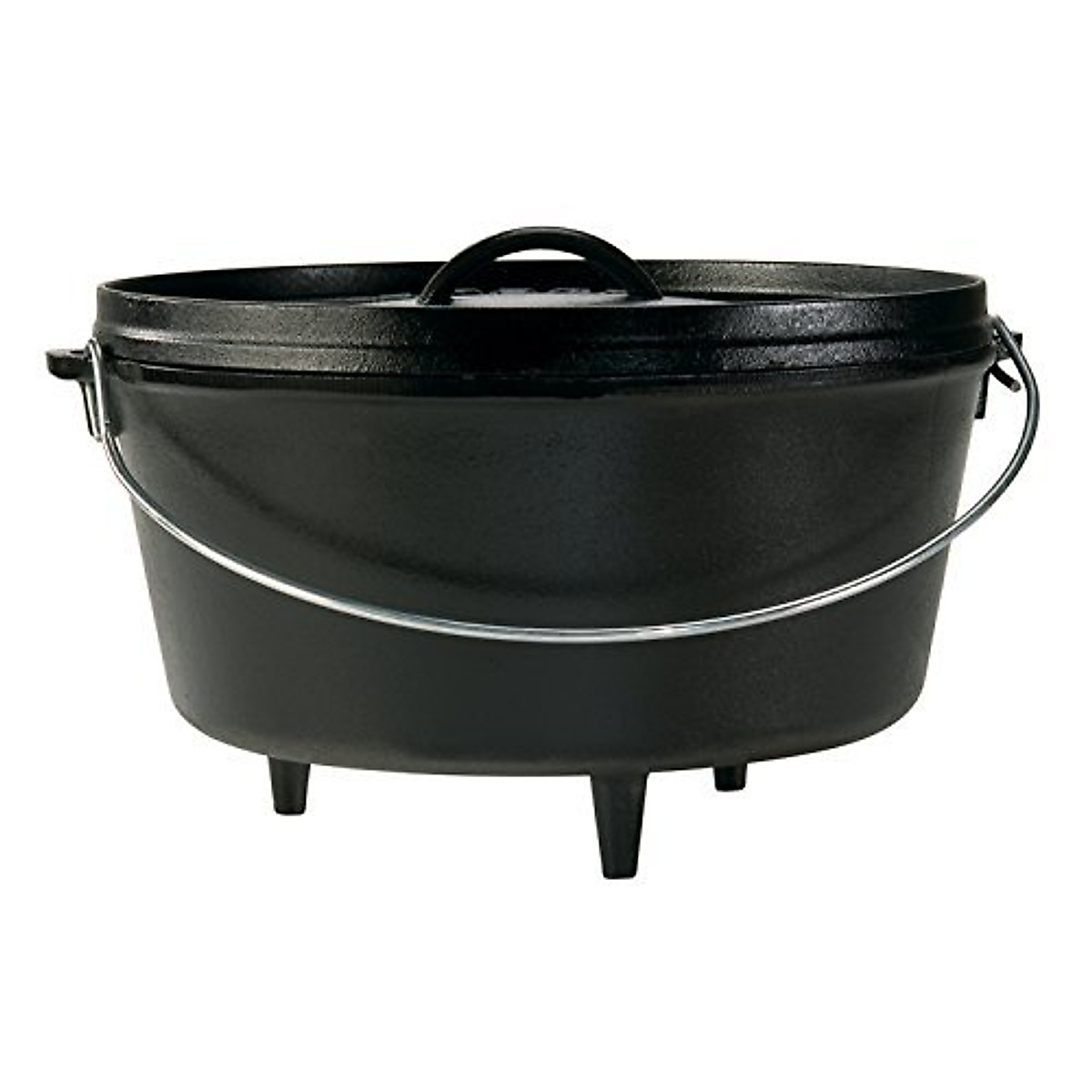 Lodge Seasoned Cast Iron Dutch Oven Bundle - 12 Inch Deep Camp Oven, Meat Rack/Trivet, Pre-Seasoned (8QT/8 inch)