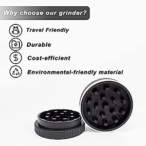 2.2 Inch Herb and Spice Grinder, Pocket Grinder with Biscuit Cookie Shaped Design