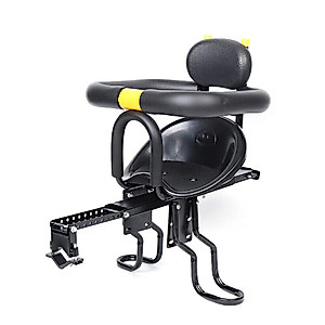Kids Bike Seat Full Fence Front Mounted Bike Child Seat Thickened Soft Carrier Seat Bike Carrier Bicycle Seat for Mountain Bike, Bicycle, Adult Bike Max 30kg (Black)