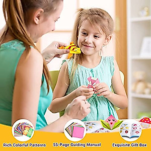 pigipigi Craft Origami Paper for Kids - 208 Sheets Vivid Colorful Folding Papers 54 Patterns Art Projects Kit for 5 6 7 8 9 10 11 12 Years Old Girl Boy Teen Birthday Gift Preschool Educational Toy